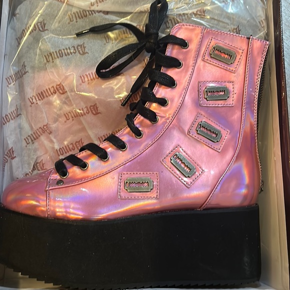 Demonia | Shoes | Pink Demonia Boots | Poshmark